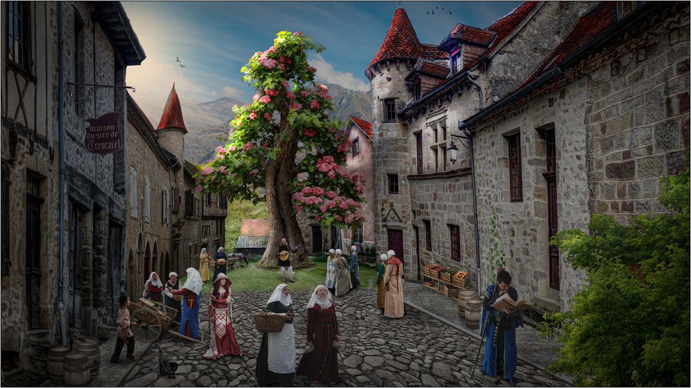 mittelalterlicher Markt ... Foto & Bild | fotomontage, composing , composing Bilder auf ...