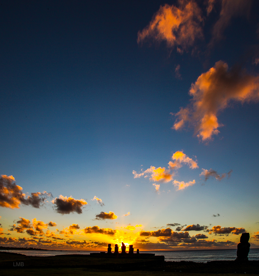 Moai Maea Sunset Foto & Bild | world, chile, south america Bilder auf ...