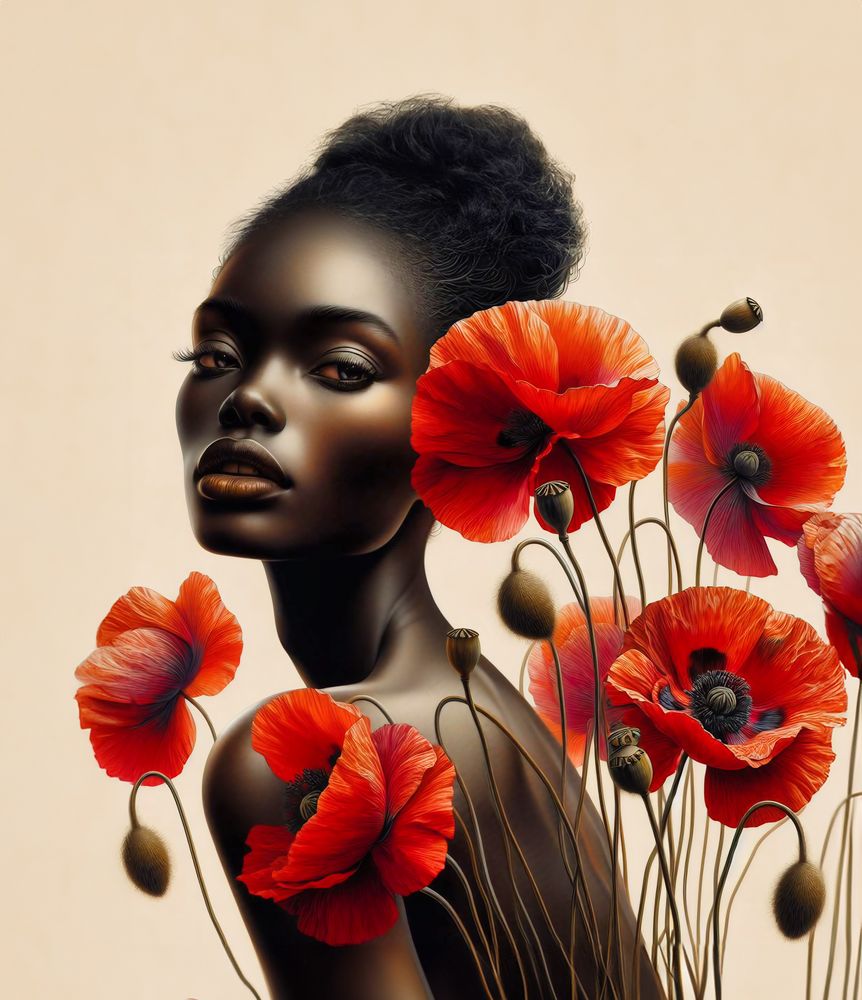 Mohnzauber Foto & Bild | ki - montagen, ki - menschen, ki - natur Bilder auf fotocommunity