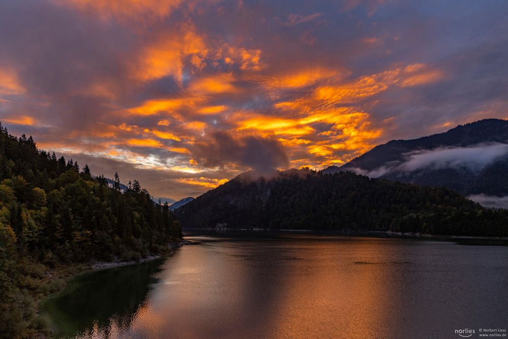 Morgenstimmung am Sylvensteinspeicher Foto & Bild | deutschland, europe, bayern Bilder auf ...