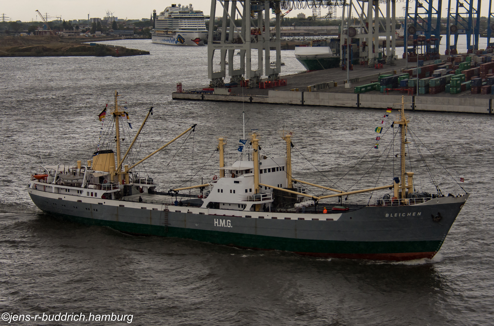MS Bleichen , ein Stück Hamburger Hafengeschichte Foto & Bild ...