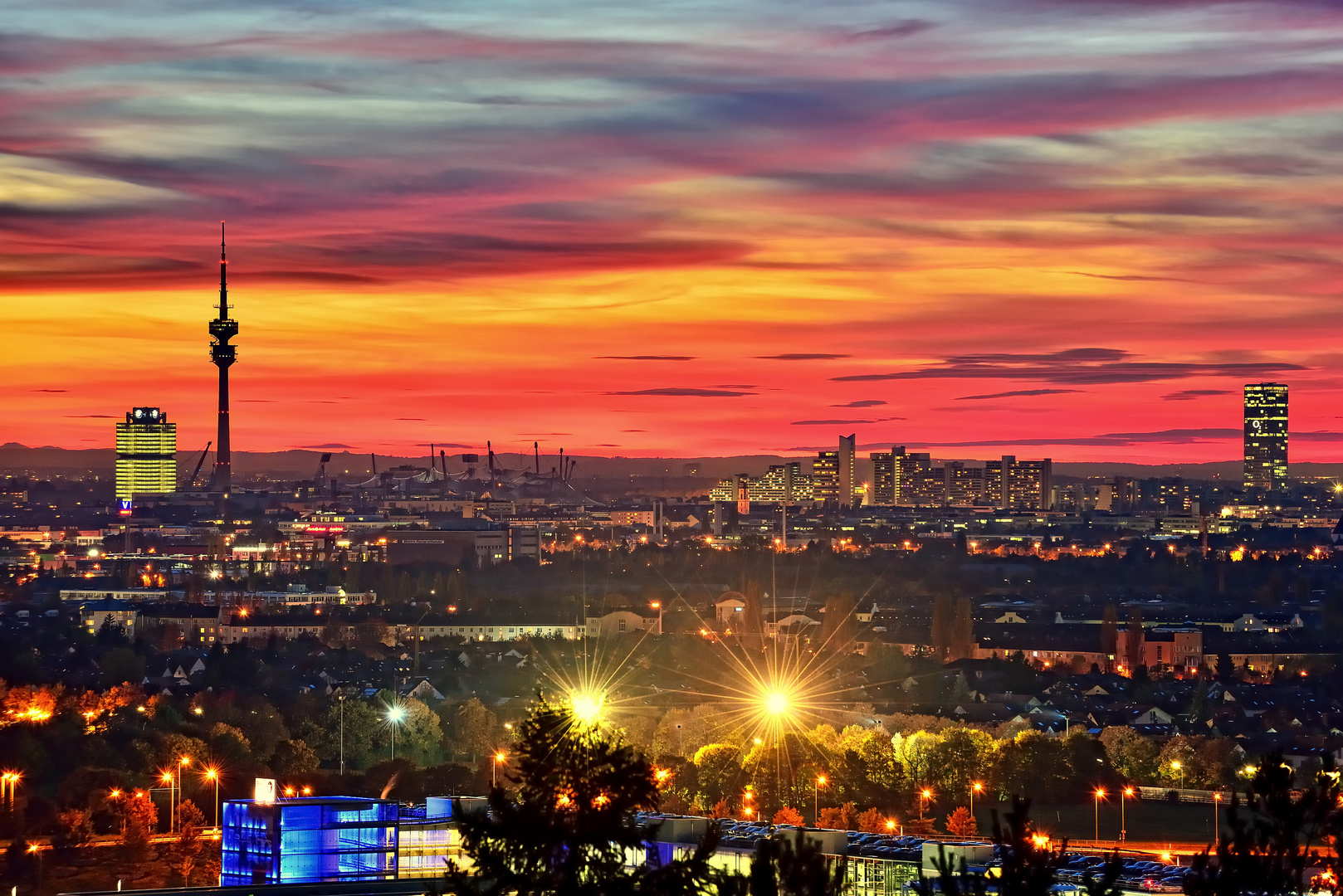 München #2 Foto & Bild | münchen, sonnenuntergang, rot Bilder auf ...