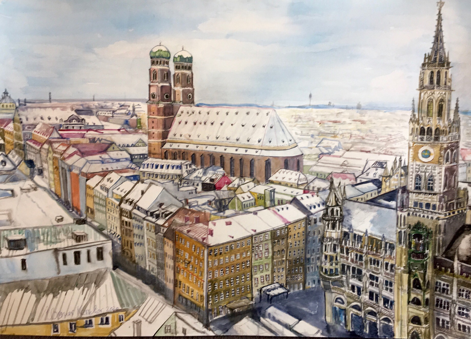 München im Schnee Foto & Bild | kunstfotografie & kultur, eigene ...