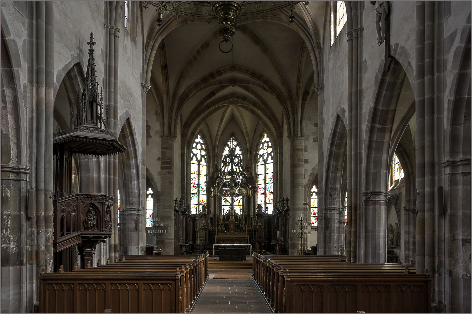 MUNSTER(LOTHRINGEN)- STIFTSKIRCHE ST. NICOLAS. Foto & Bild | architektur, sakralbauten ...