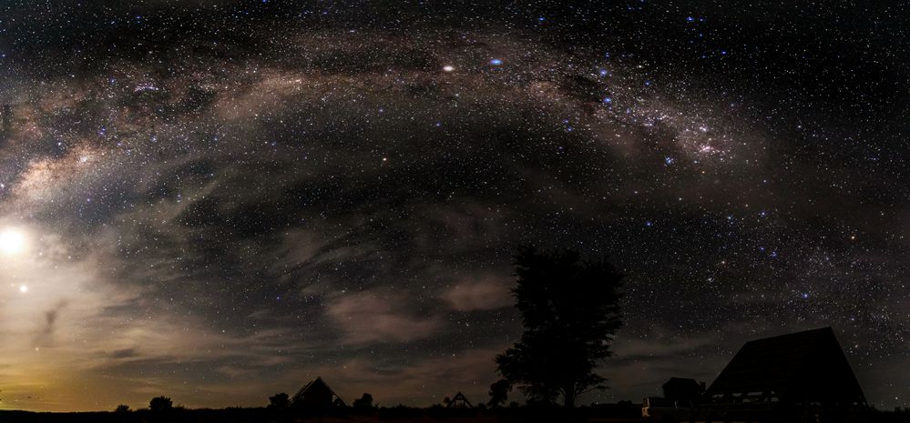 Nachthimmel auf der Campsite im Kgalagadi Transfrontier Park Foto ...