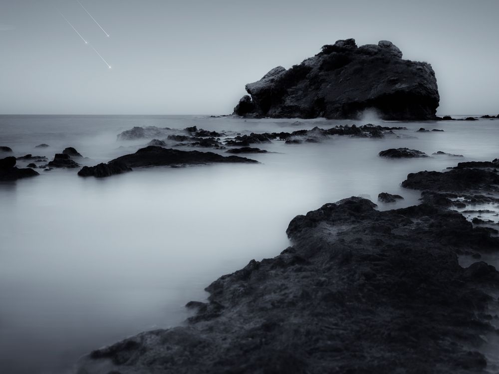 Nachts am Meer Foto & Bild | europe, landschaft, meer & strand Bilder ...