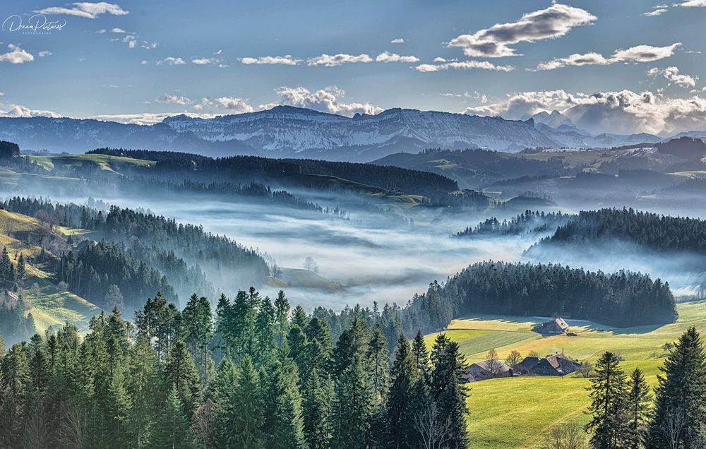Nebel über dem Emmental Foto & Bild | landschaft, lebensräume ...