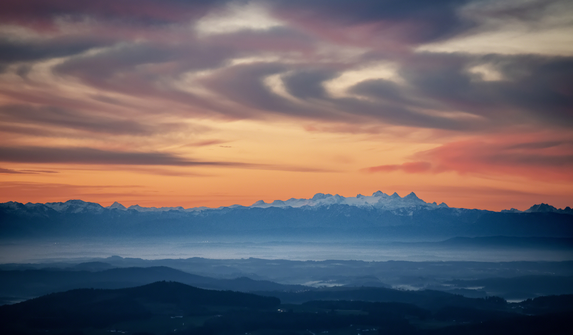 Neujahrsmorgen auf dem Driesessel - kurz vor Sonnenaufgang Foto & Bild | deutschland, europe ...