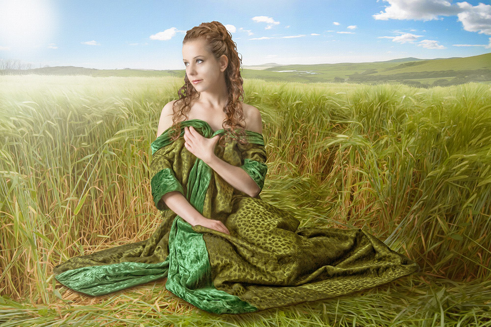 Nicole im Kornfeld Foto & Bild | fotomontage, composing , digiart Bilder auf fotocommunity