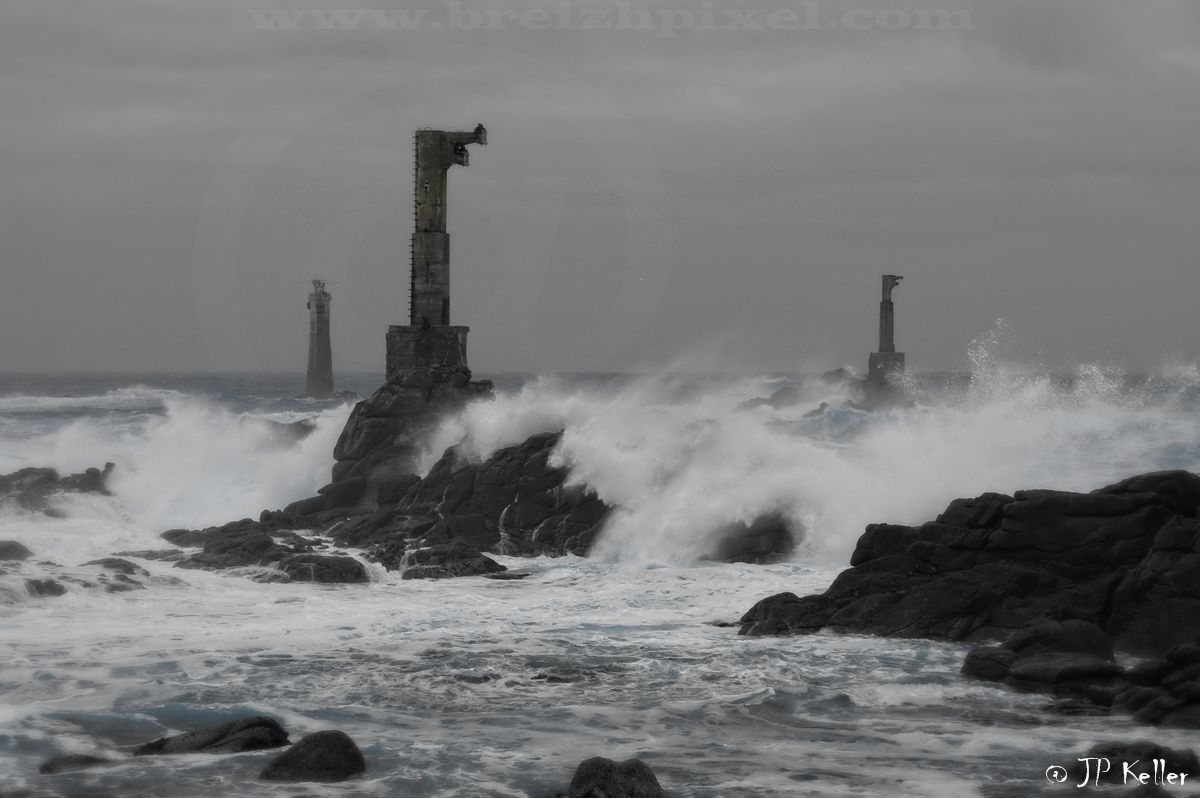 Nividic Lighthouse at Ushant Island * Ouessant * Phare & Storm photo et ...