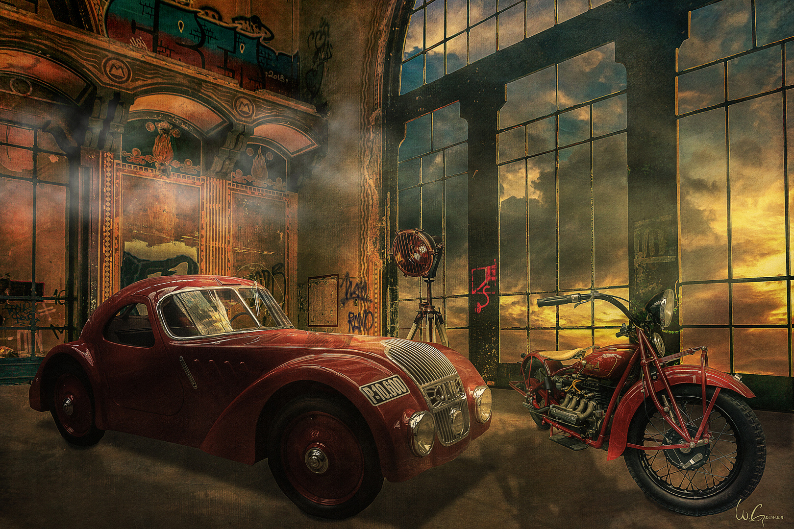 Nostalgie in Rot Foto & Bild | fotomontage, composing , composings Bilder auf fotocommunity