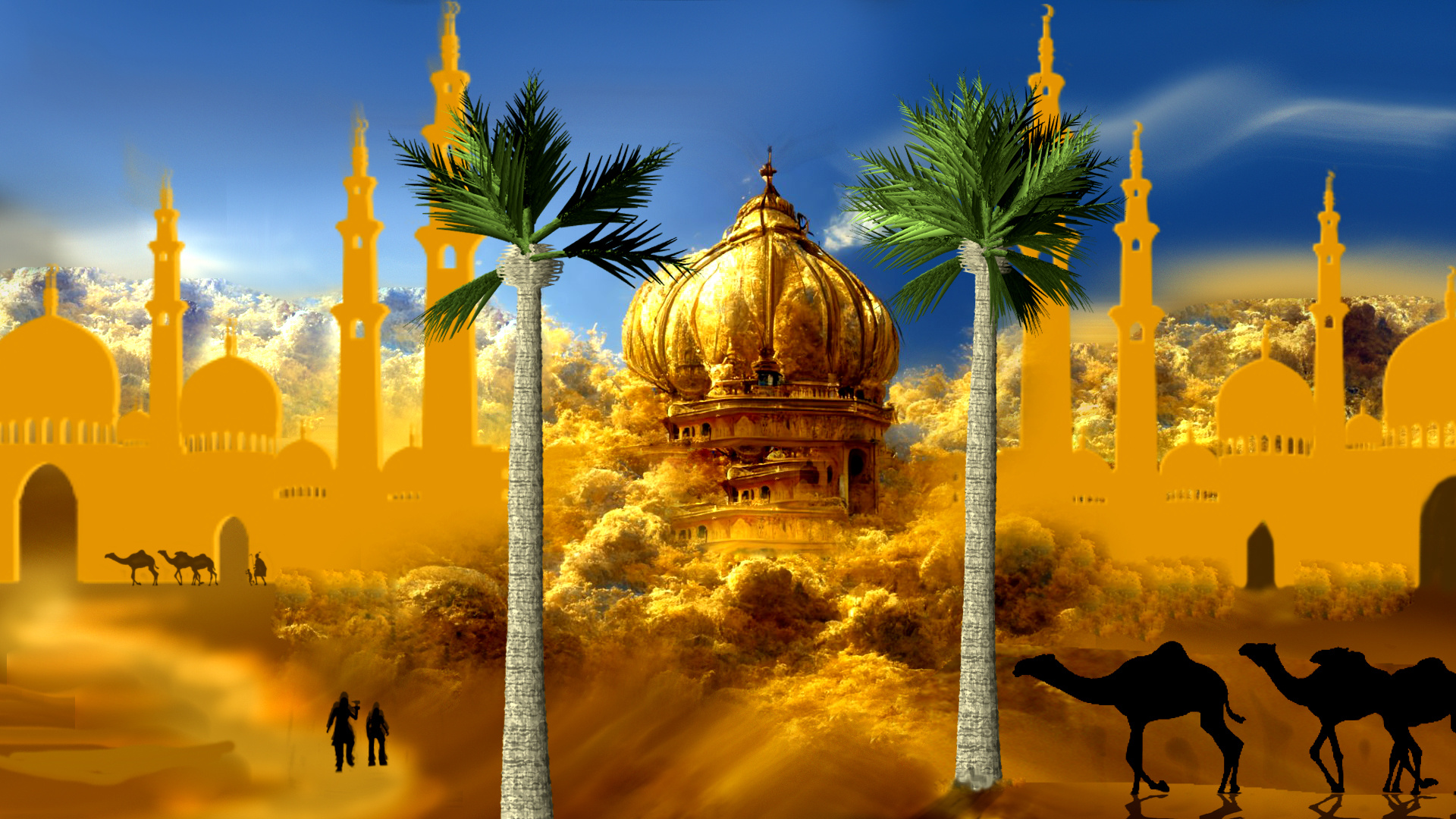 Oase im Wandel der Zeit Foto & Bild | fotomontage, fantasy mystery, bearbeitungs - techniken ...