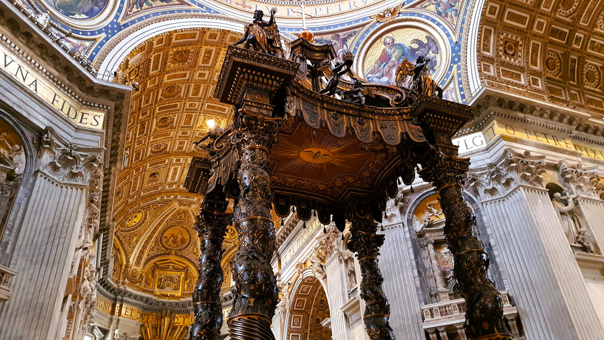 Päpstlicher Hochaltar im Petersdom Foto & Bild | architektur, europe, italy, vatican city, s ...