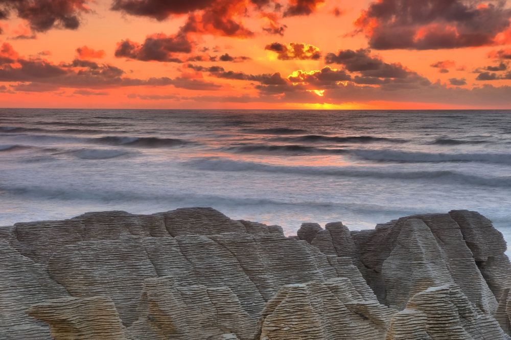 Pancake Rocks Foto & Bild | fotos, sonnenuntergang, himmel Bilder auf ...