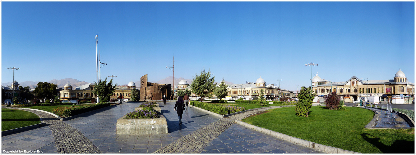 Panorama des Stadtzentrums von Hamadan................ Foto & Bild ...