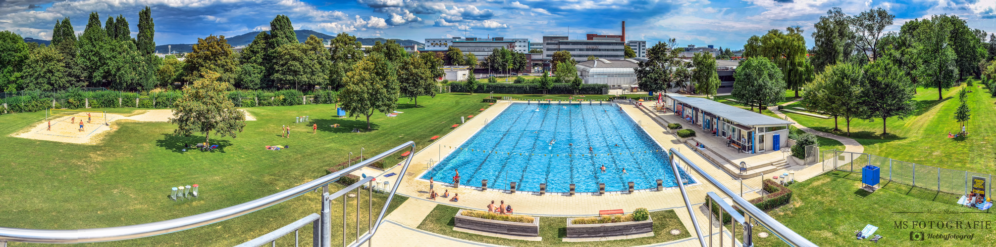 Parkbad Linz Panoramafoto Foto & Bild | sport, wassersport, portfolio ...
