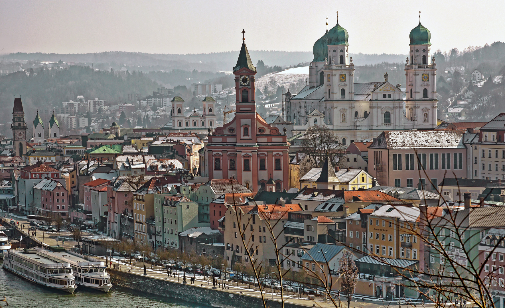 Passau Skyline im Winter Foto & Bild | city, world, dokumentation ...