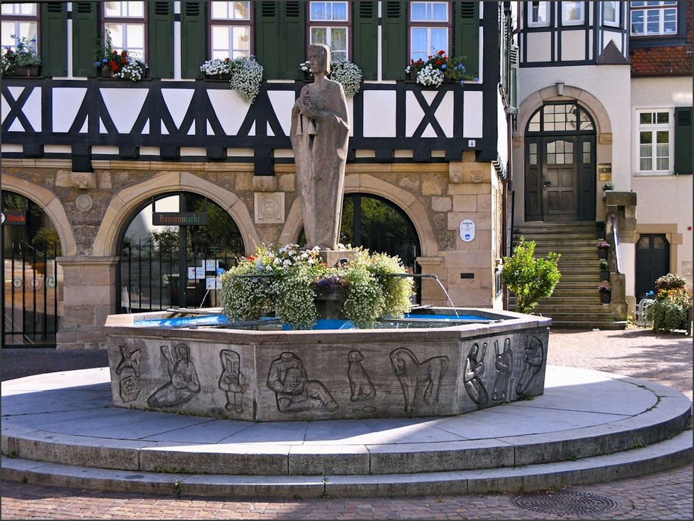 Pfullingen - Am Marktbrunnen Foto & Bild | deutschland, europe, baden ...