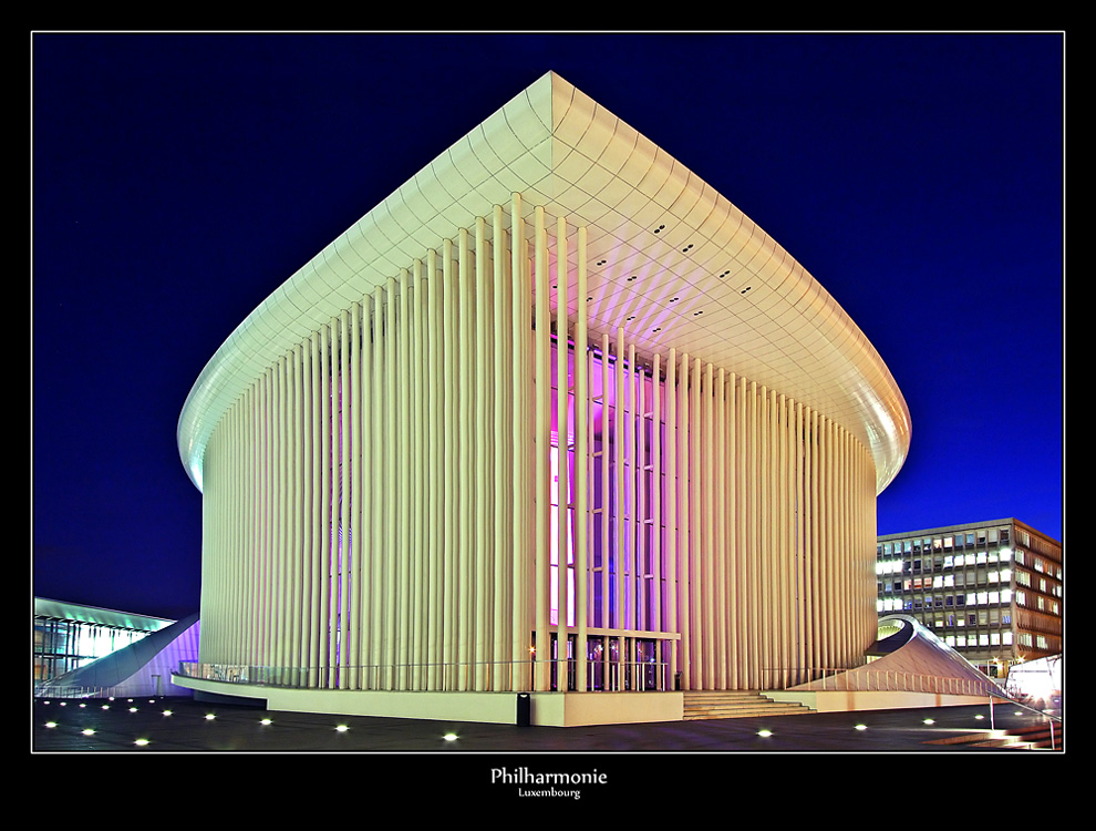 Philharmonie Luxemburg Foto & Bild | architektur, architektur bei nacht, motive Bilder auf ...