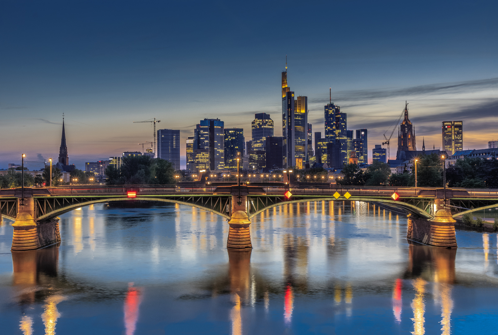 Pixel Strich Foto & Bild | city, abend, frankfurt Bilder auf fotocommunity