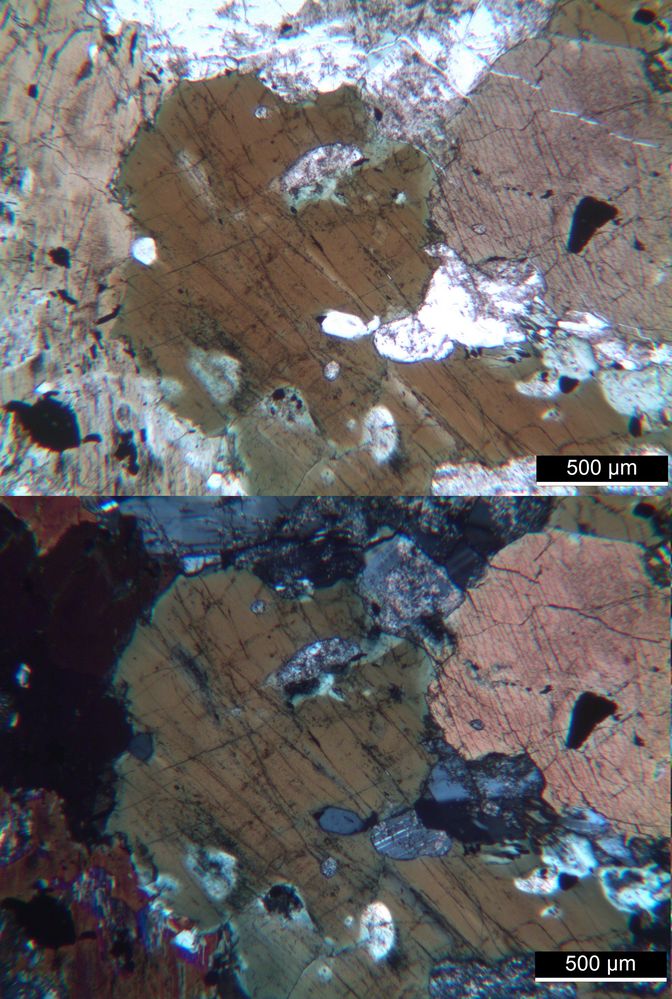 Polarisationsmikroskopie: Diorit aus dem Odenwald Foto & Bild ...