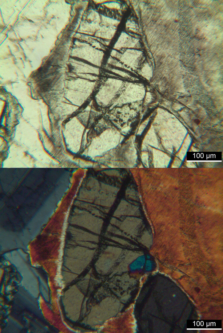 Polarisationsmikroskopie: Hyperit von Gomø, Norwegen Foto & Bild ...