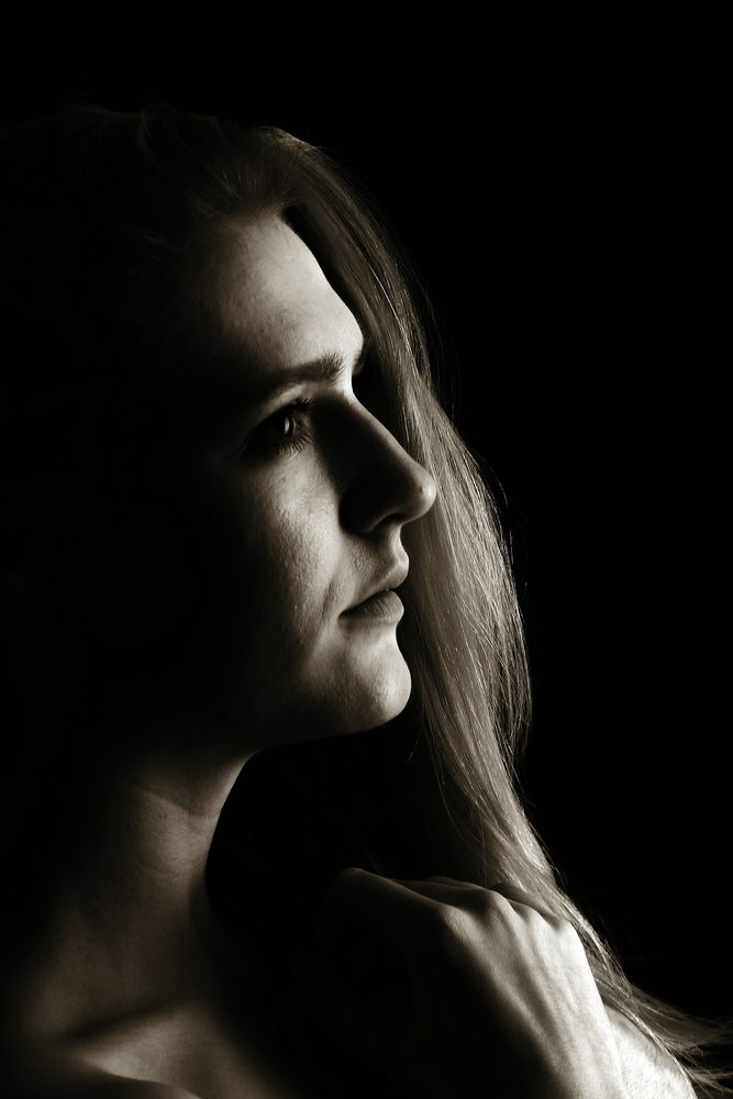 Portrait mysterious Foto & Bild | studio, sw, portrait Bilder auf ...