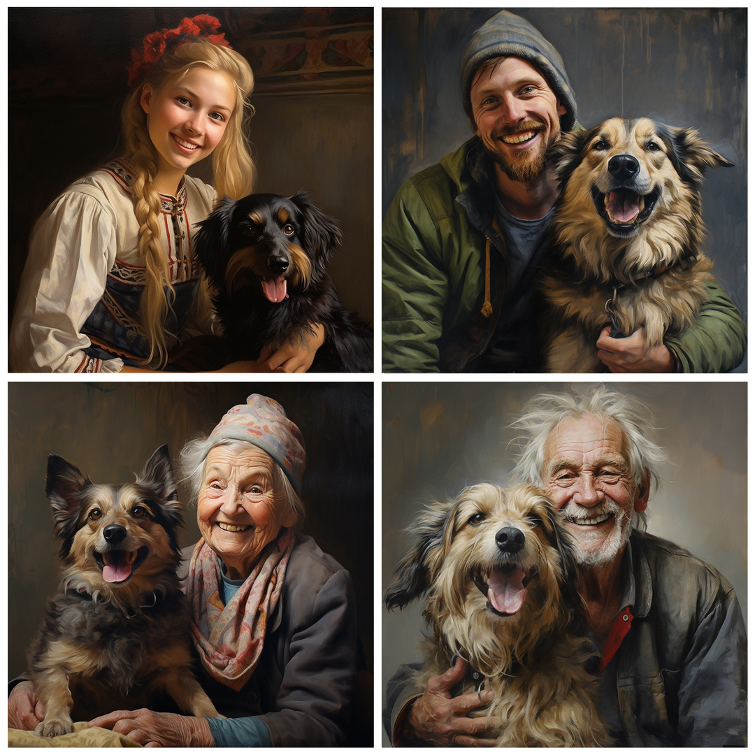 Portraits mit Hund Foto & Bild | ki-generierte bilder, ki - menschen ...