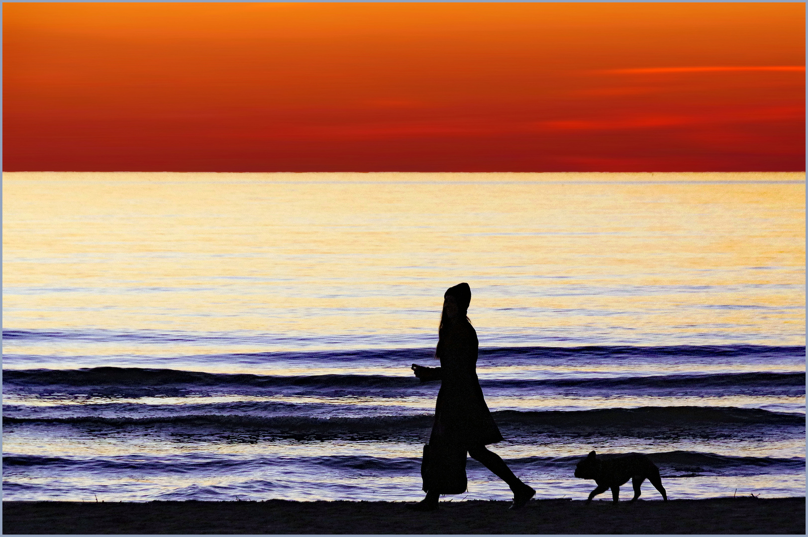 promener son chien ......au couchant Foto % Immagini| paysages, scènes ...