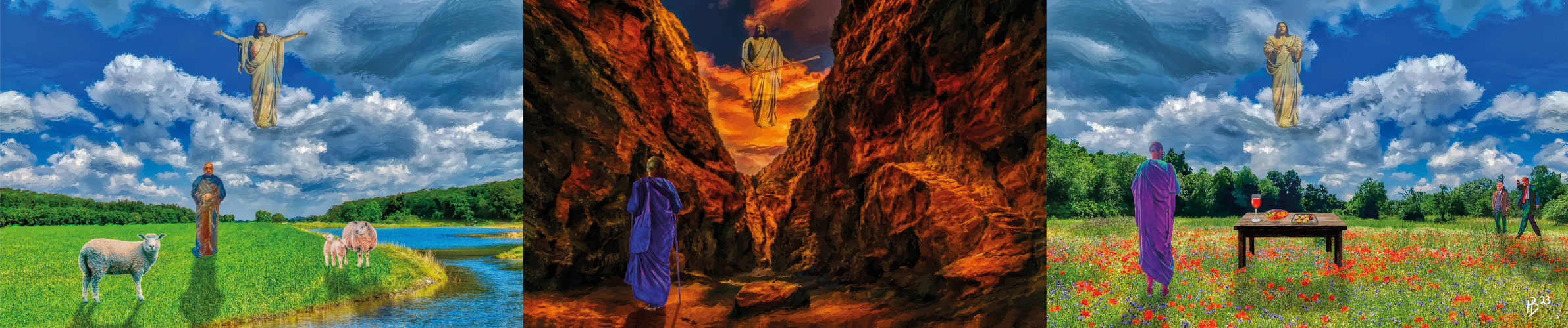 Psalm 23 Triptychon Foto & Bild | fotomontage, bearbeitungs - techniken, composing Bilder auf ...