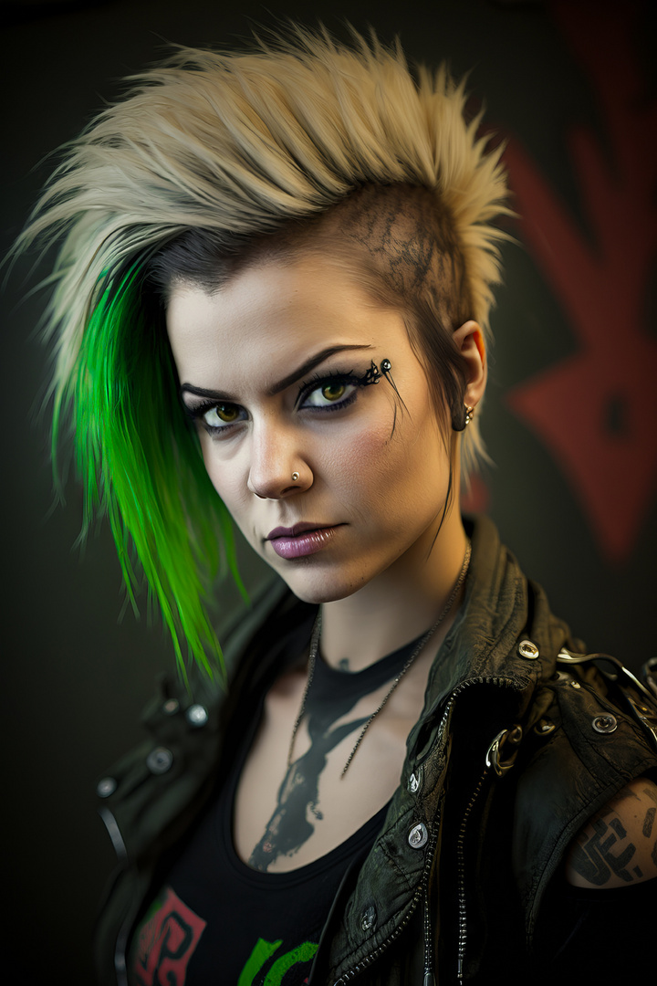 PUNK GIRL Foto & Bild | ki - montagen, art, girl Bilder auf fotocommunity