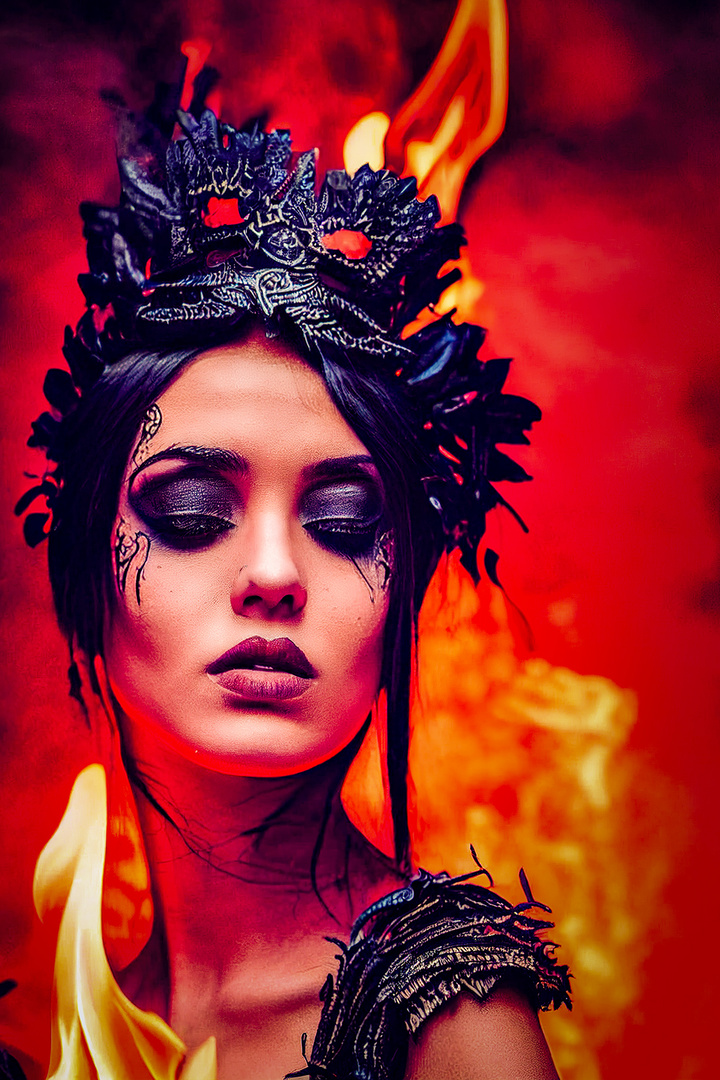 QUEEN OF FIRE. Foto & Bild | portrait, rendering, portrait frauen ...