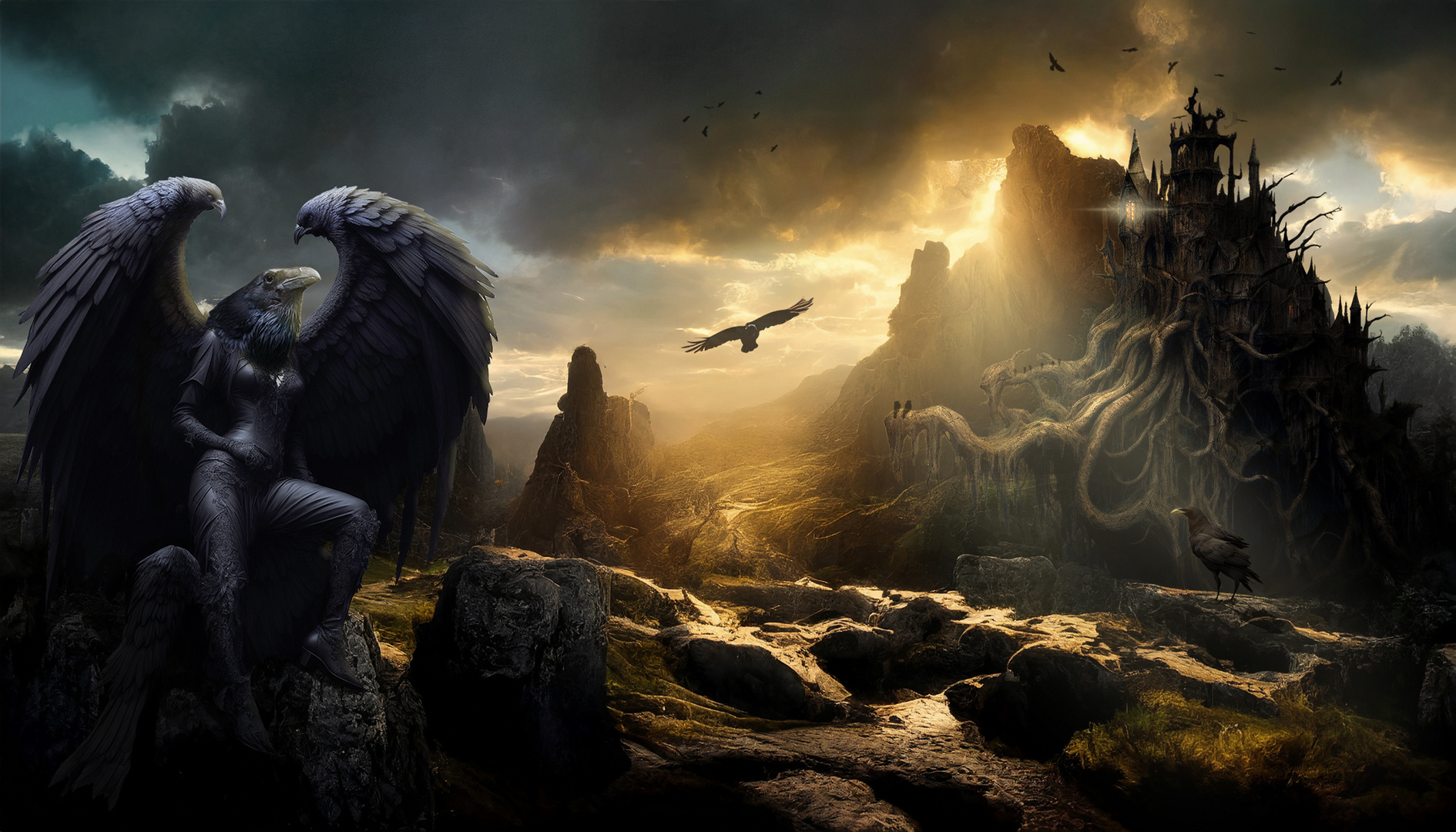 rabenfrau Foto & Bild | ki - montagen, ki - fantastisches, ki - fantasy Bilder auf fotocommunity