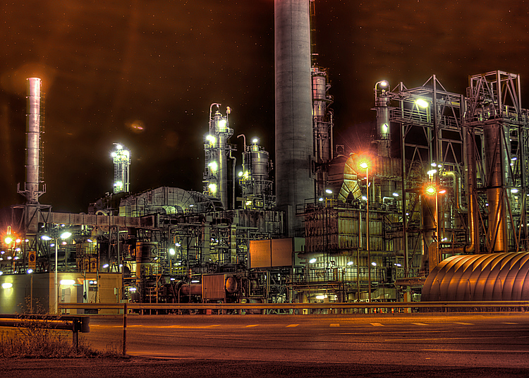 Raffinerie de Cressier by night Foto & Bild | bearbeitungs - techniken ...