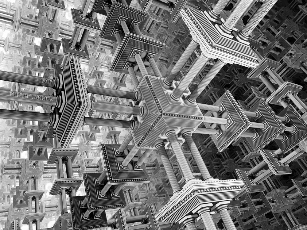 Raumgitter aus Säulen Foto & Bild | rendering, landschaftsrendering, hell Bilder auf fotocommunity