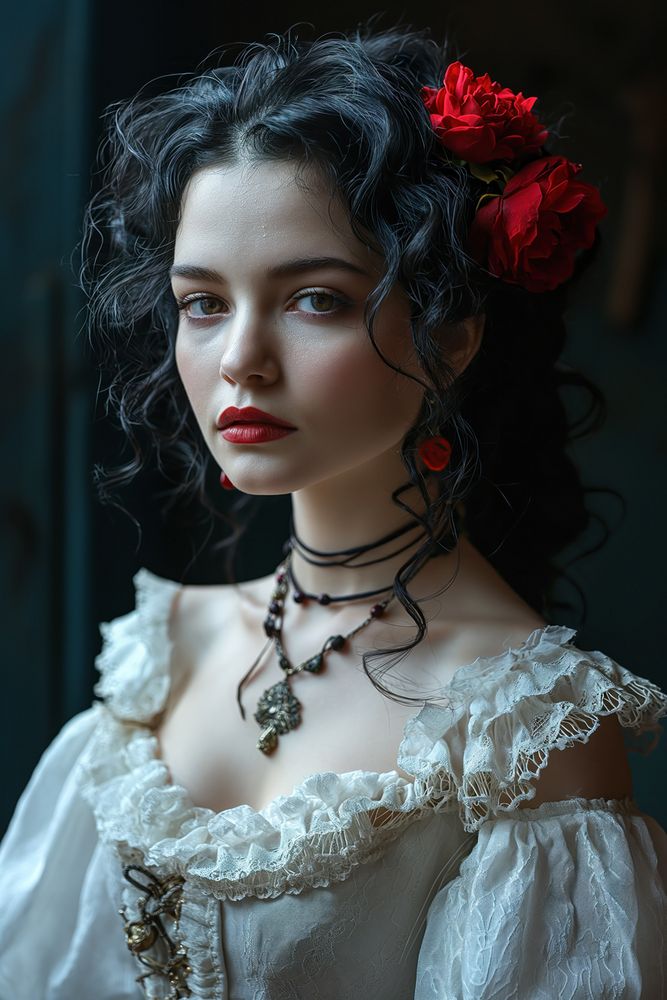 RED FLOWERS Foto & Bild | ki - menschen, ki - portraits, girl Bilder auf fotocommunity