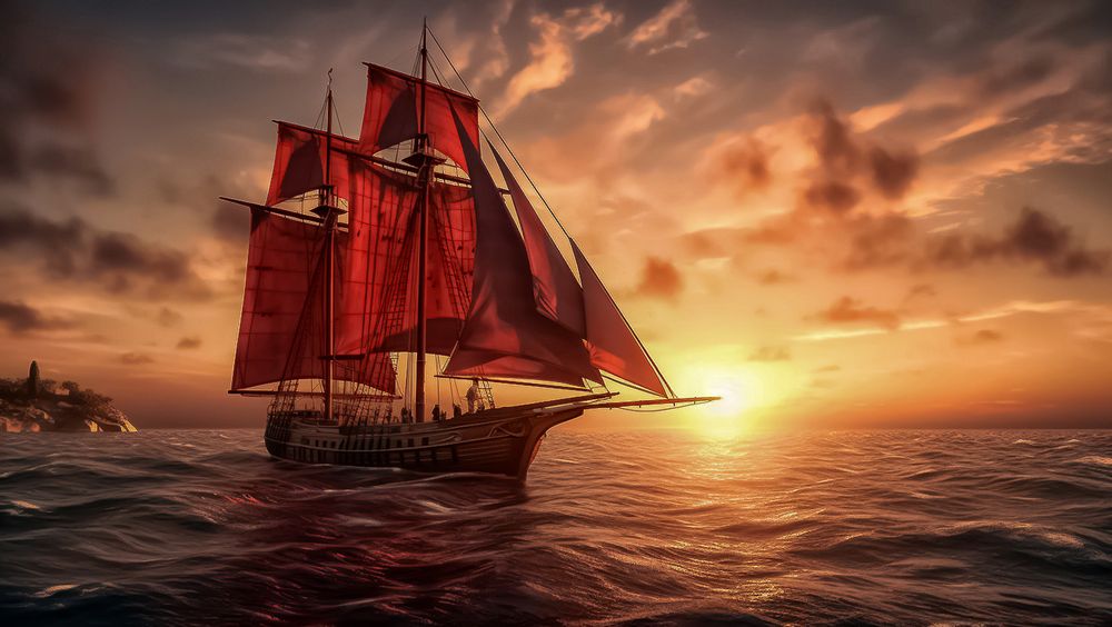 Red Sails in the Sunset Foto & Bild | sonnenuntergang, surreal, meer Bilder auf fotocommunity