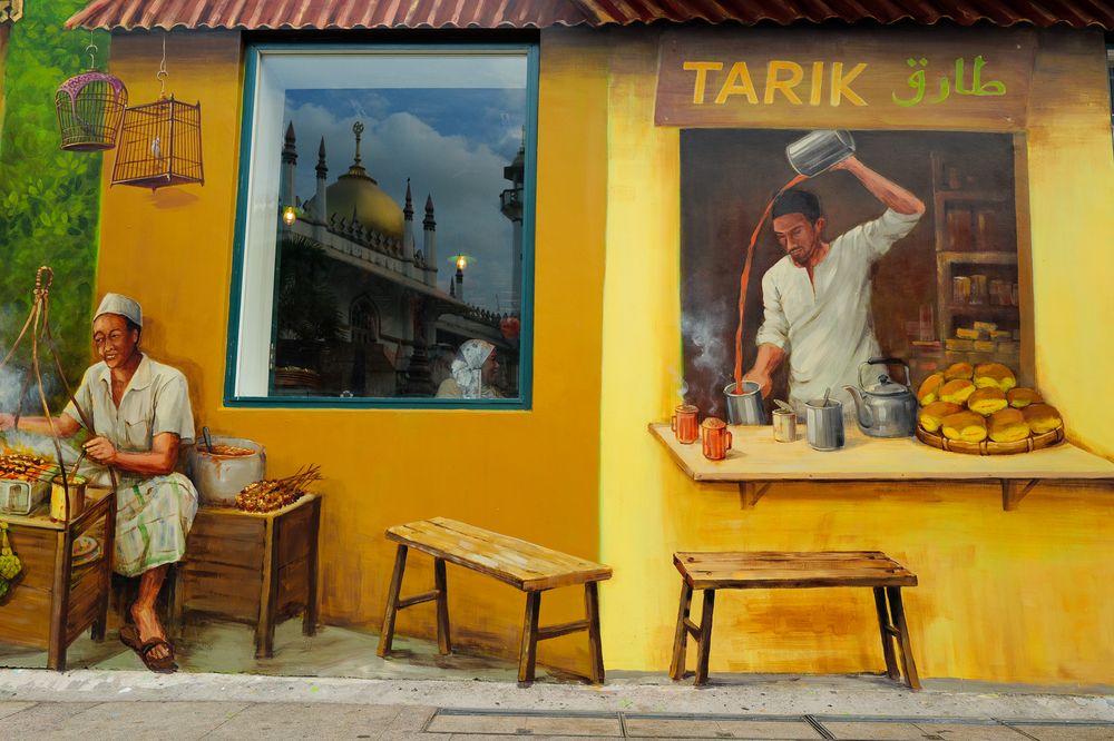Reflektion Jama Masjid Moschee Kampong Glam Singapur Foto & Bild | asia, singapore, southeast ...