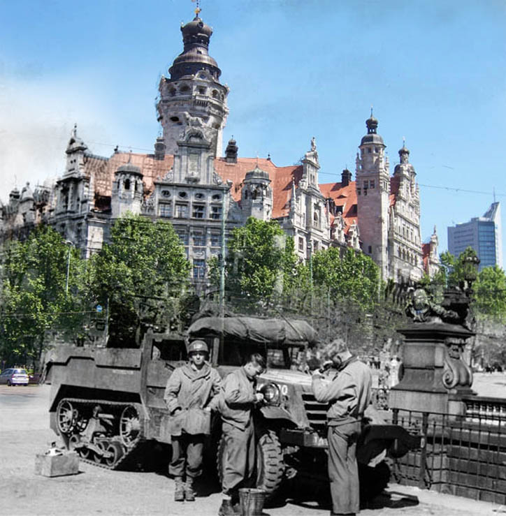 Refotografie - Leipzig Rathaus 1945/2006 Foto & Bild | konzept ...