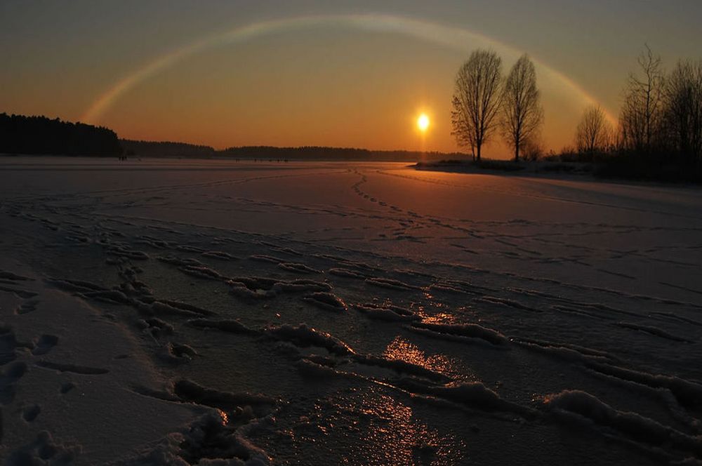 Regenbogen am Abend Foto & Bild | fotomontage, landschaften, fotomontagen Bilder auf fotocommunity