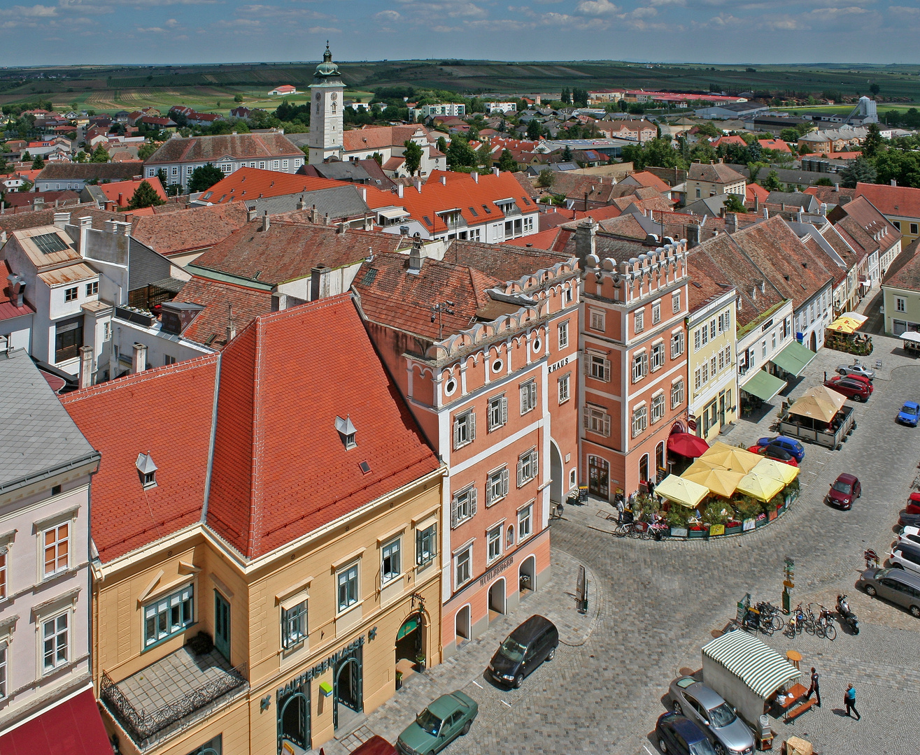 Retz: Ausblick vom Rathausturm Foto & Bild | architektur, europe ...