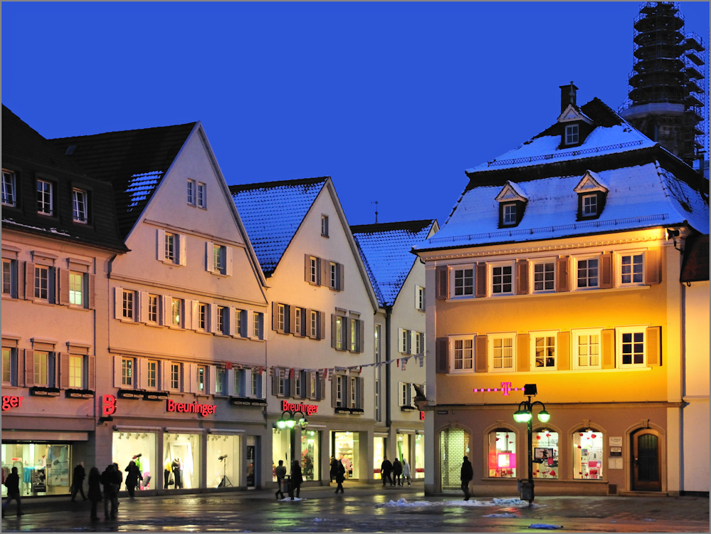 Reutlingen - Abends am Markt Foto & Bild | deutschland, europe, baden ...