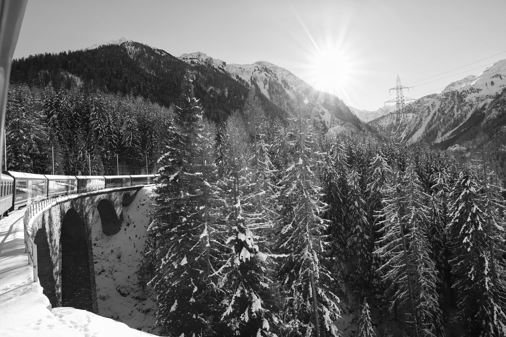 RhB durch den Schnee-Wald Foto & Bild | sonne, winter, schnee Bilder ...