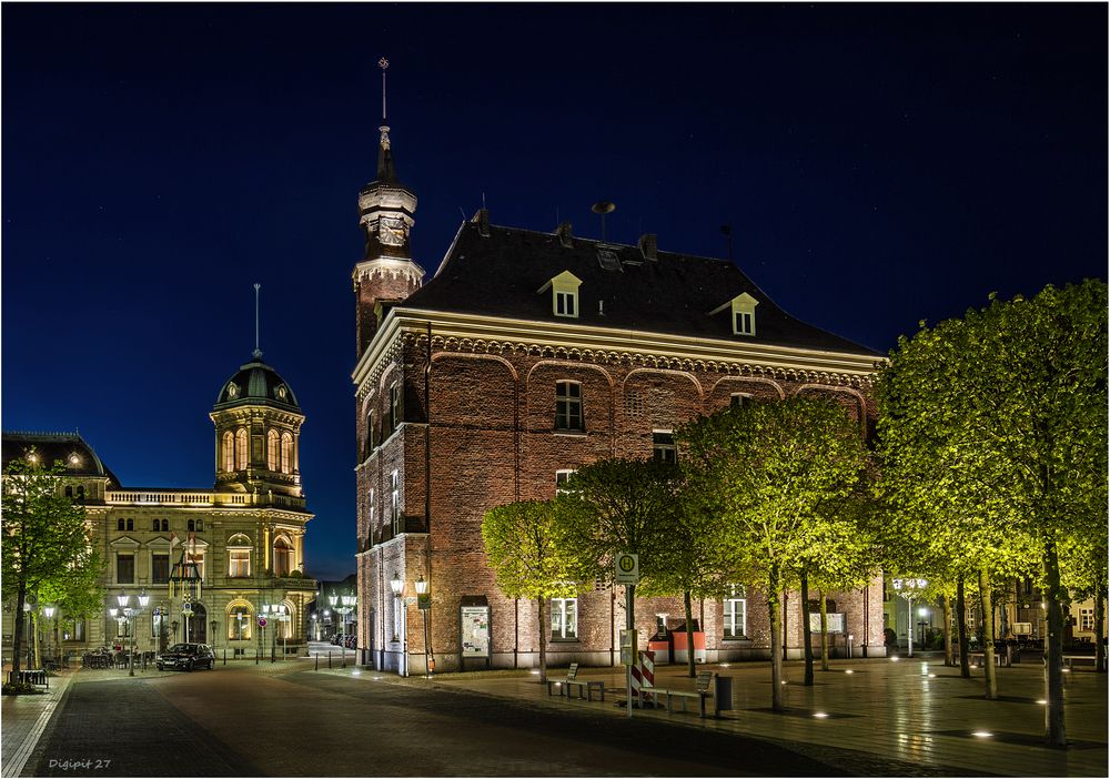 Rheinberg Rathaus 2016-01 Foto & Bild | strasse, nachtaufnahme ...