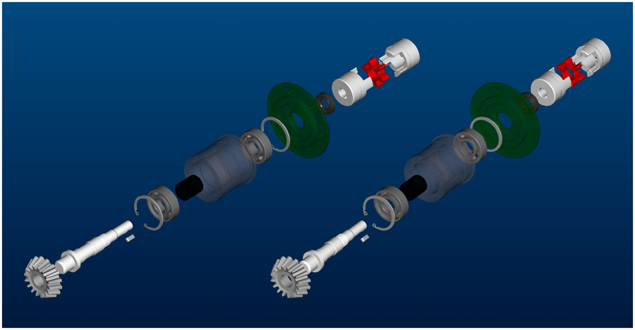 Ritzelwelle "Explosionsdarstellung" Foto & Bild | stereoskopische ...