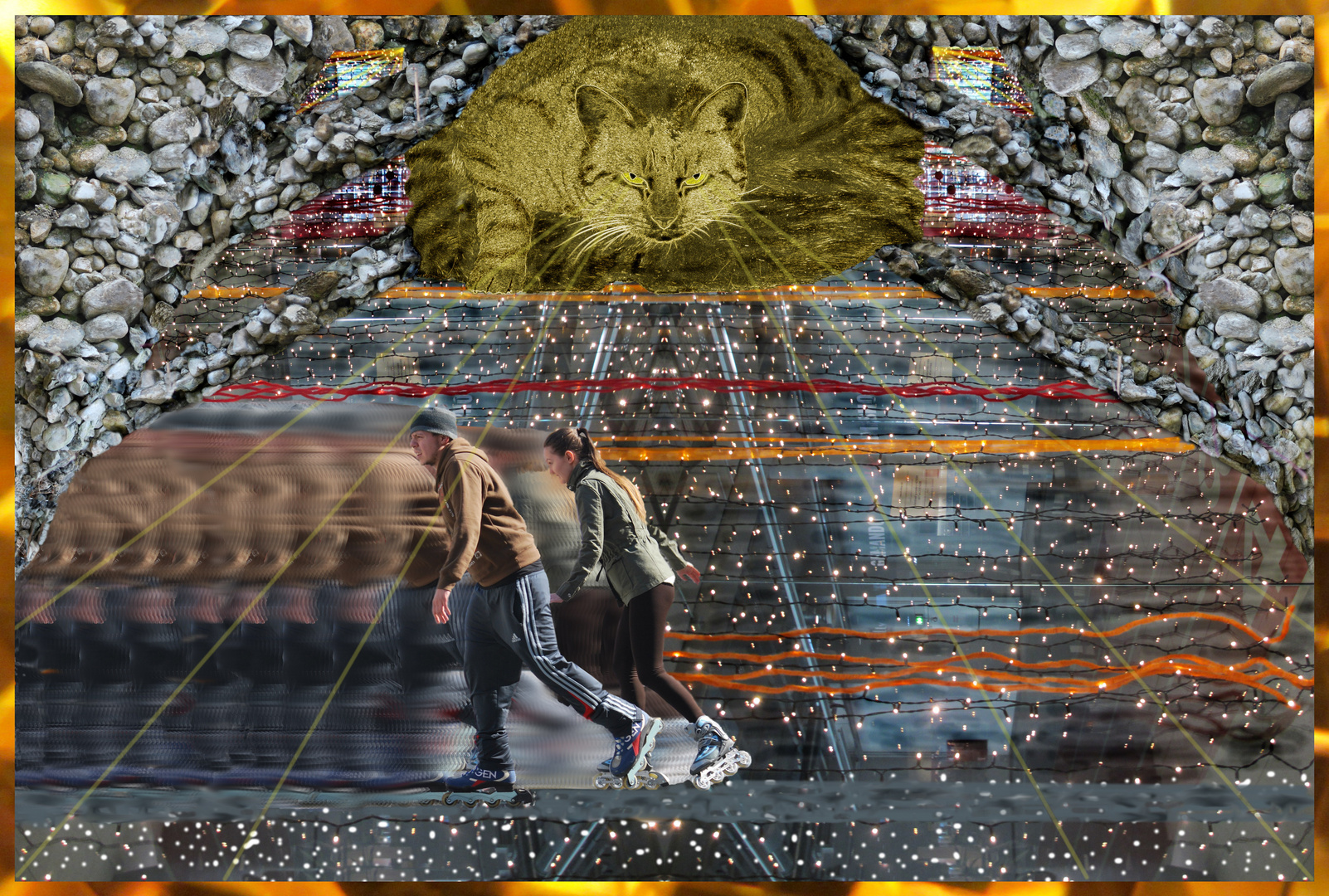 Roller´s Kater in der Leuchtgrotte Foto & Bild | fotomontage, fantasy mystery, digiart Bilder ...
