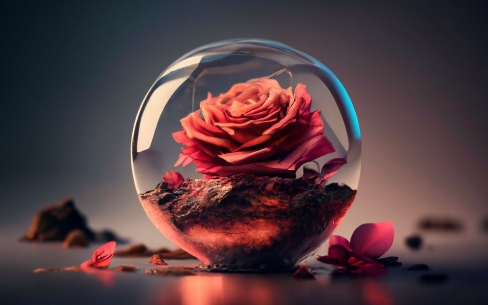 rose im glas Foto & Bild | ki - montagen, art, composing Bilder auf fotocommunity