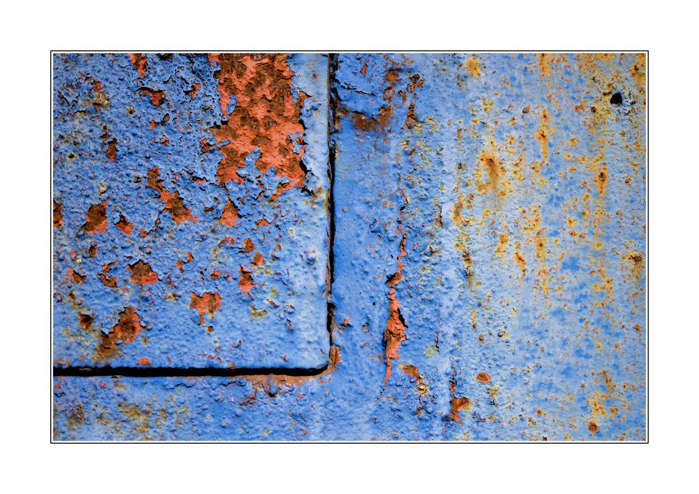 Rost auf Blau Foto & Bild | abstraktes, marodes, projekte Bilder auf ...