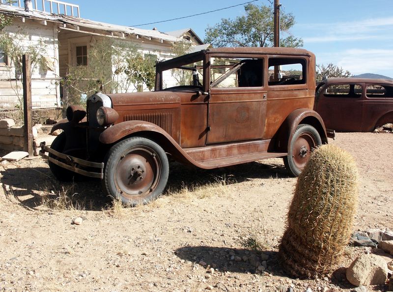 "Route 66 - rotten car" Hackberry Arizona - USA Foto & Bild | north ...