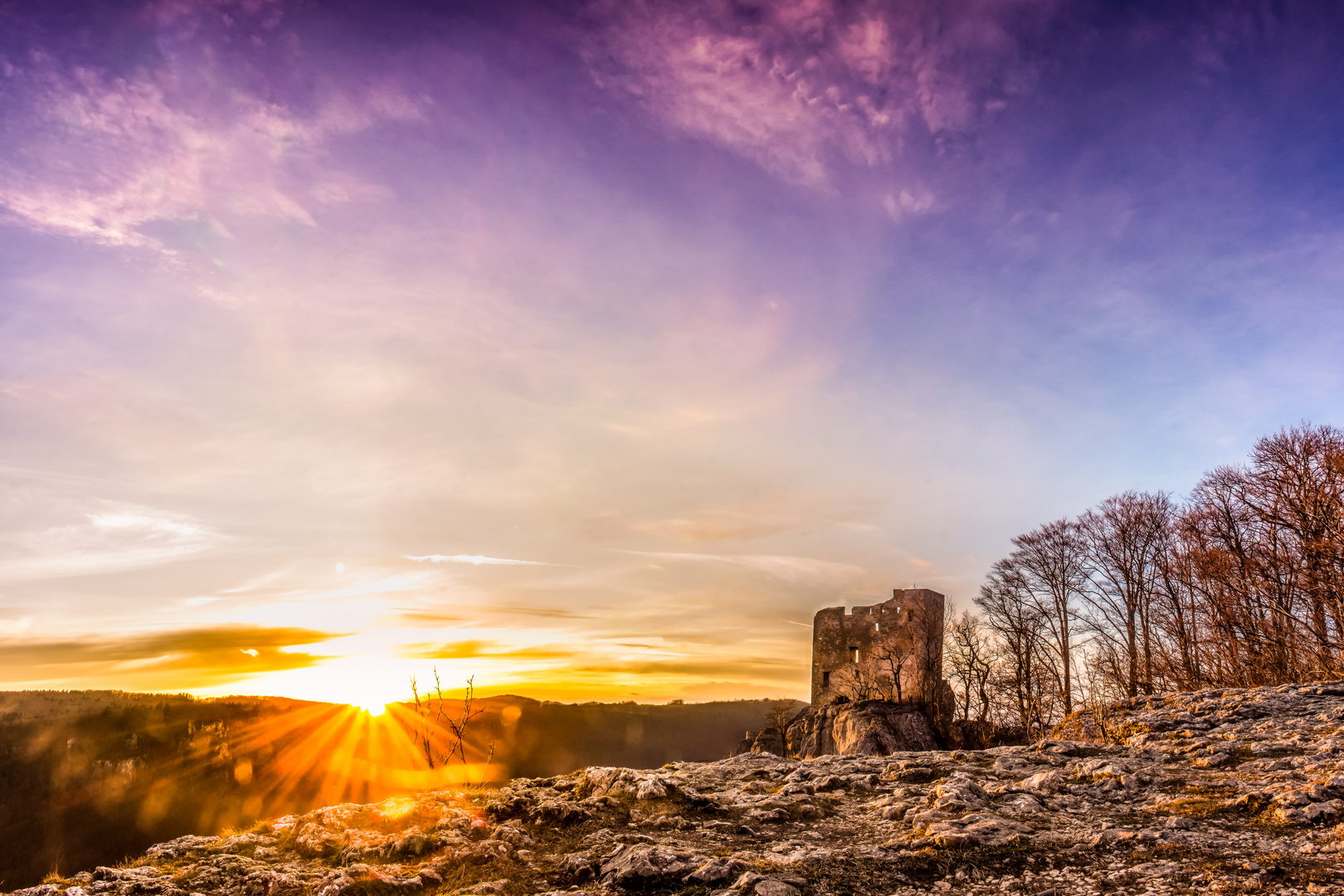 Ruine Reußenstein Foto & Bild | landschaft, sonnenuntergänge, panorama ...